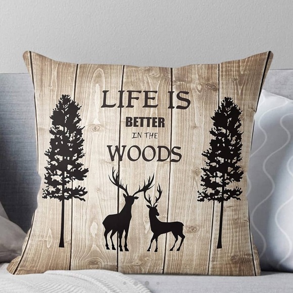 Accents | 18 Rustic Cabin Themed Pillow Cover New | Poshmark